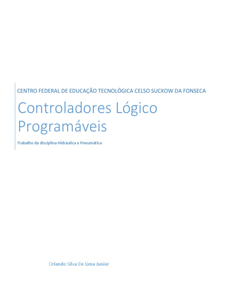 PLC Trabalho | PDF | Controlador lógico programável | Linguagem de ...