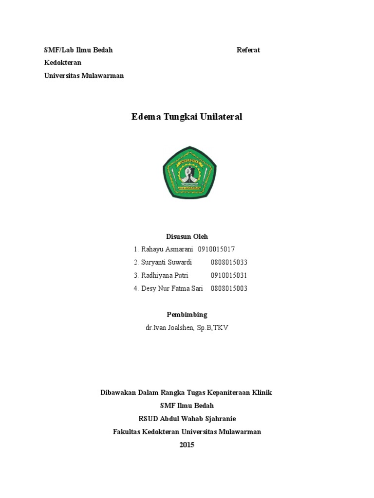 Referat Edema Tungkai | PDF