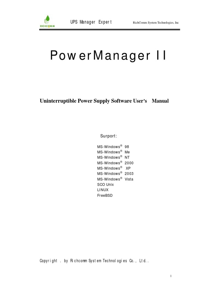 Power Manager II | PDF | Modem | Microsoft Windows