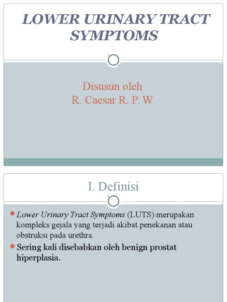 Gejala dan Diagnosa LUTS Urologi | PDF | Sains & Matematika