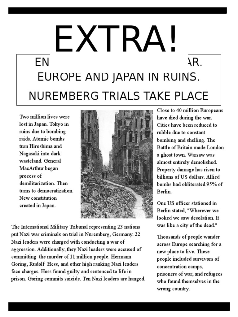 Aftermath of WWII: Destruction and Trials | PDF