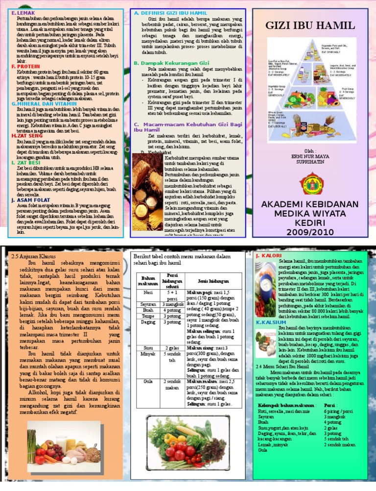 Leaflet Gizi Ibu Hamil | PDF