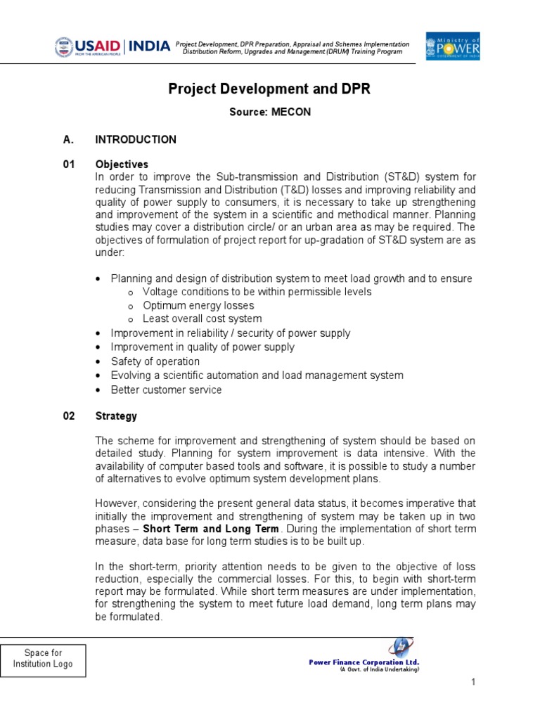 5-1 DPR - Project Development and DPR | Electrical Substation ...