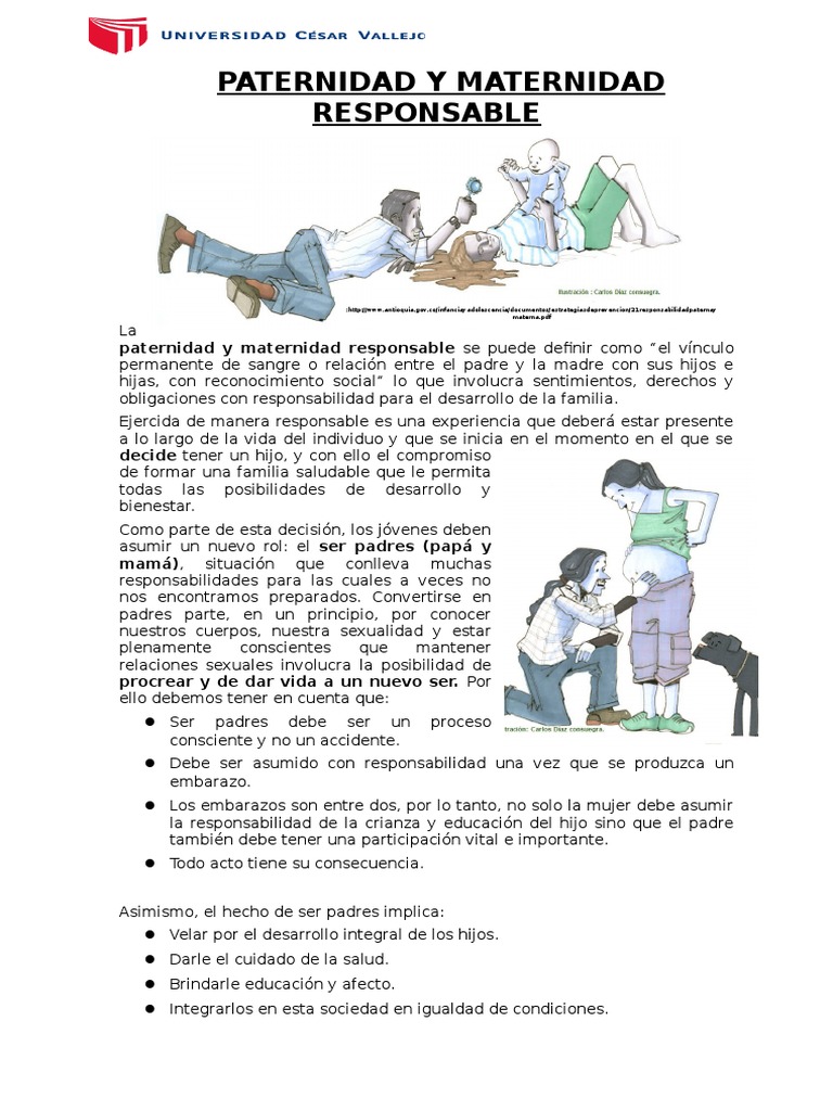 SESION 11 - PATERNIDAD Y MATERNIDAD RESPONSABLE - Estudiante.docx | Familia | Amor