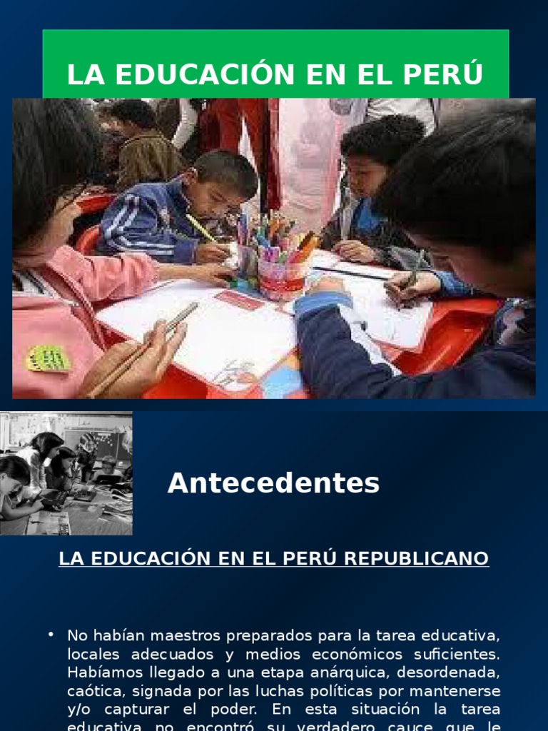 La Educacion en El Peru | PDF | Educación primaria | Perú