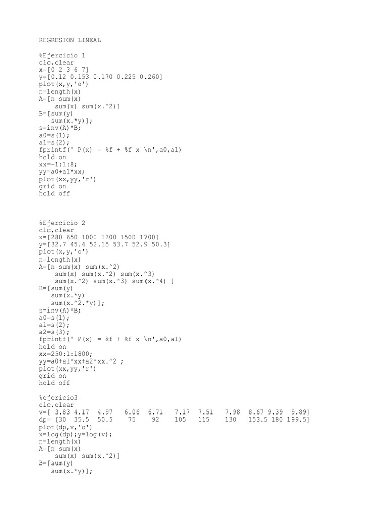 Ejercicios Programados de Metodos Numericos | PDF