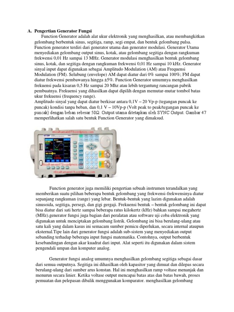 Generator Fungsi | PDF | Sains & Matematika