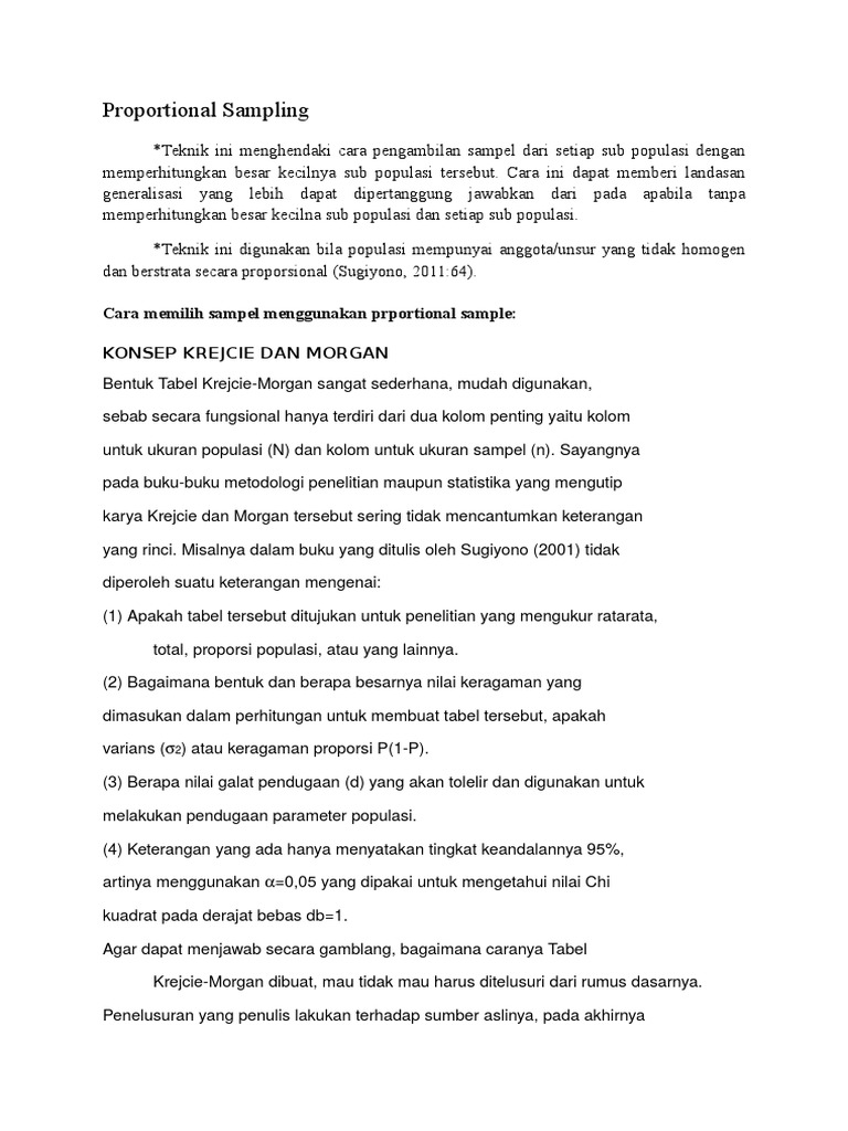 Proportional Dan Purposive Sampling | PDF | Metode & Bahan Ajar | Komputer