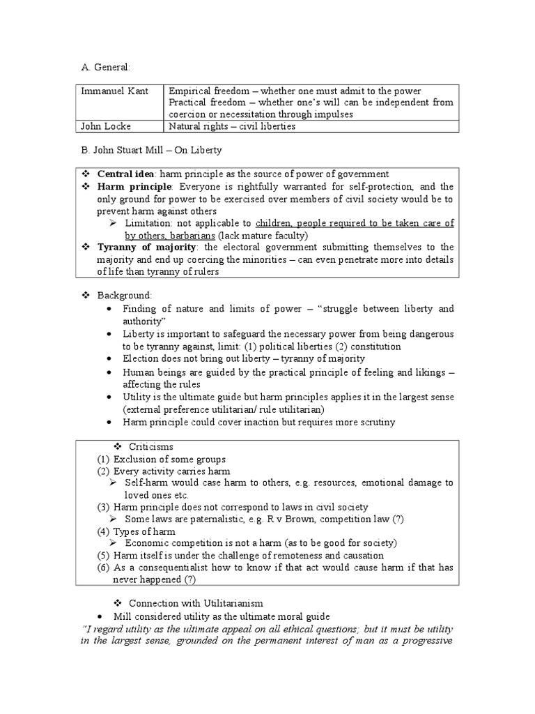 Liberty Notes | Download Free PDF | John Stuart Mill | Liberty