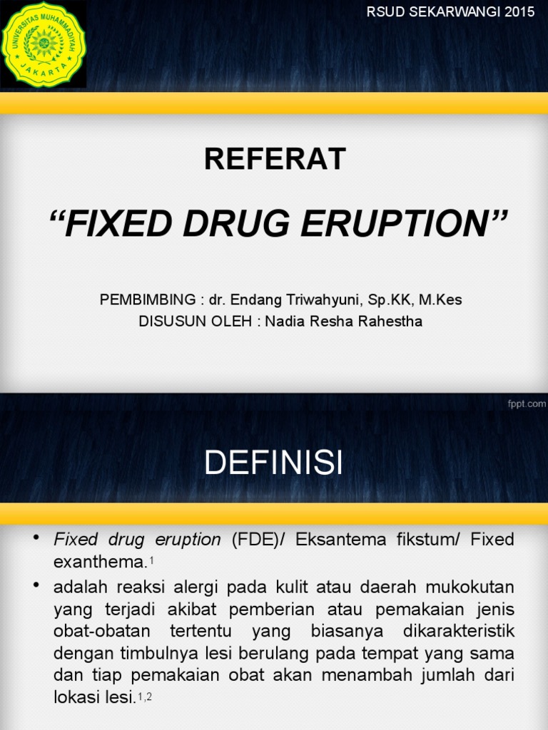 Fixed Drug Eruption | PDF