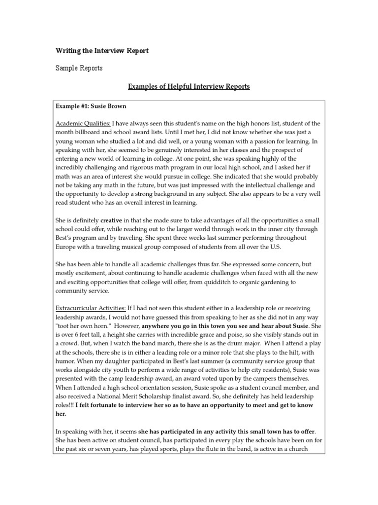 Student Interview Report Examples | PDF | China | World Politics