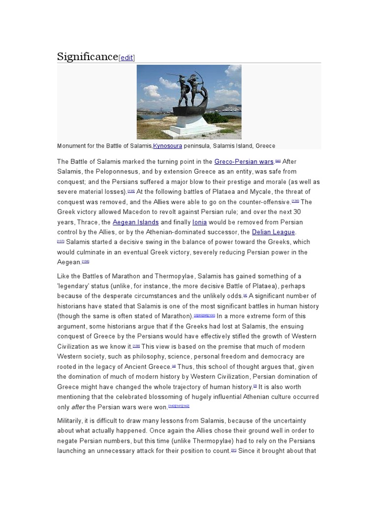 Significance: Monument For The Battle of Salamis, Peninsula, Salamis ...