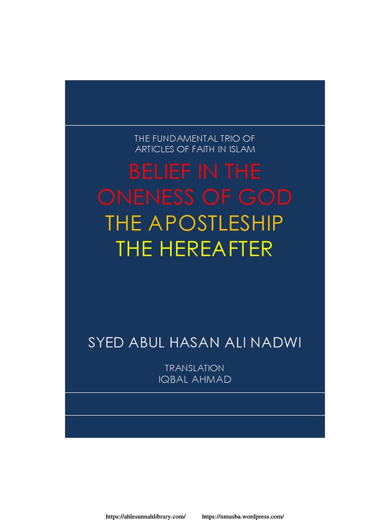 Tauheed Risalah and Akhirah by Shaykh Abul Hasan Ali Nadwi | PDF ...