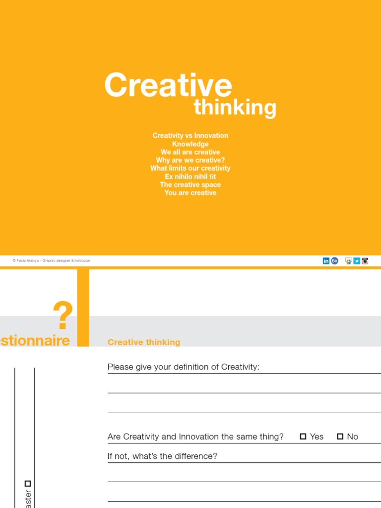 Creative Thinking PDF | Download Free PDF | Nothing | Creativity