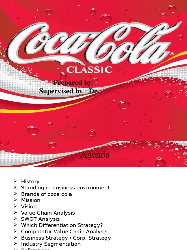 Coca Cola Presentation | PDF | Coca Cola | Pepsi Co