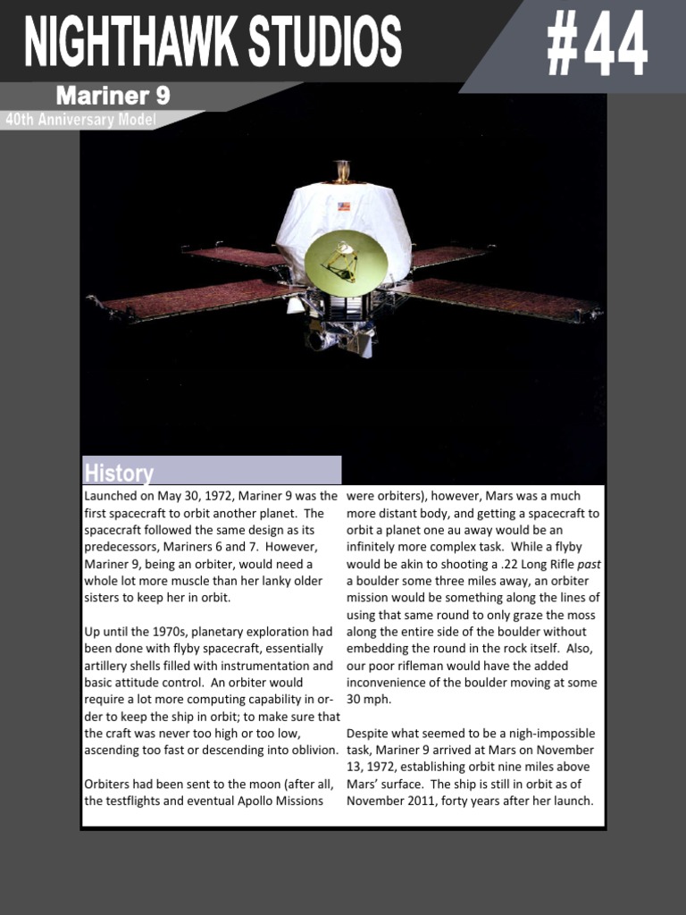 Mariner 9 Papercraft by Rocketmantan-D4gkjf2 | PDF | Mariner Program ...