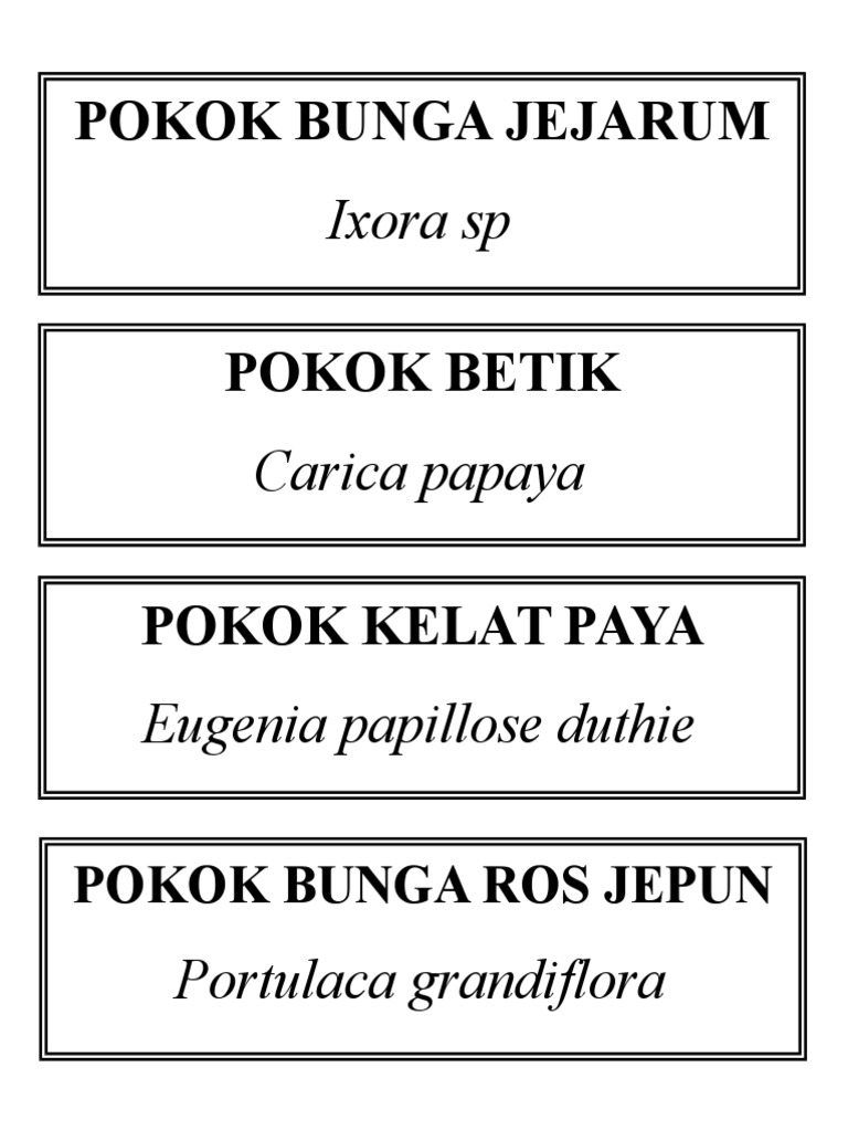 Label Pokok | PDF