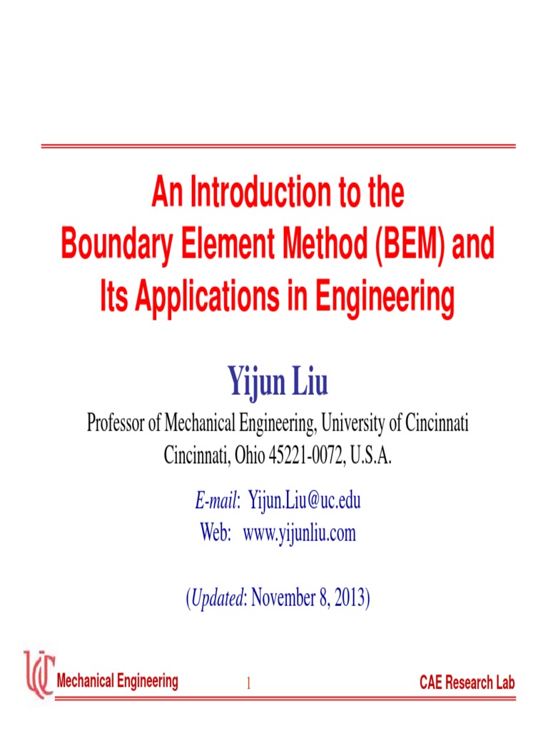 BEM Introduction | PDF | Boundary Element Method | Finite Element Method
