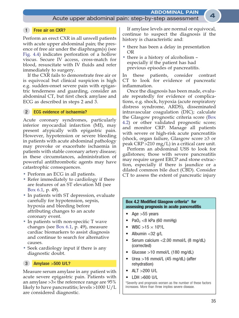 Acute abdominal pain assessment steps | PDF | Myocardial Infarction ...