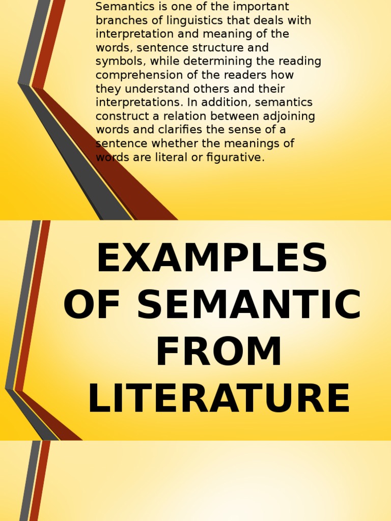 Definition of Semantic | PDF | Semantics | Sentence (Linguistics)
