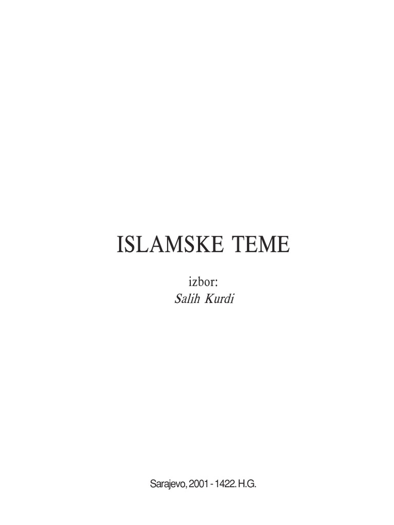 Bs Islamske Teme | PDF