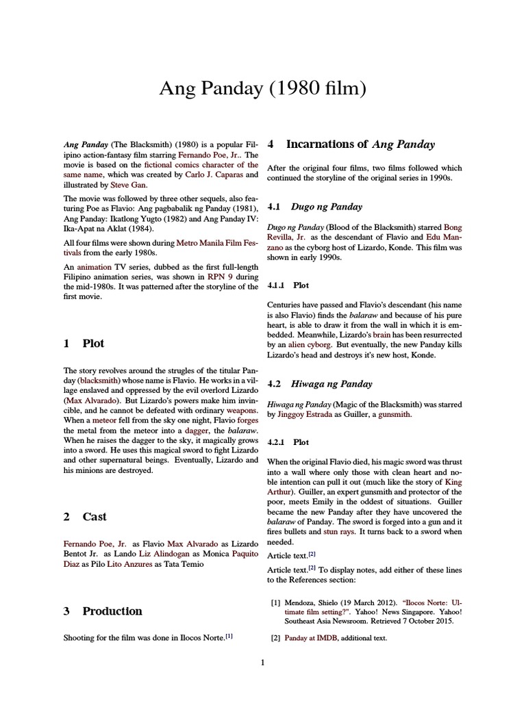 Ang Panday (1980 Film) | PDF | Leisure