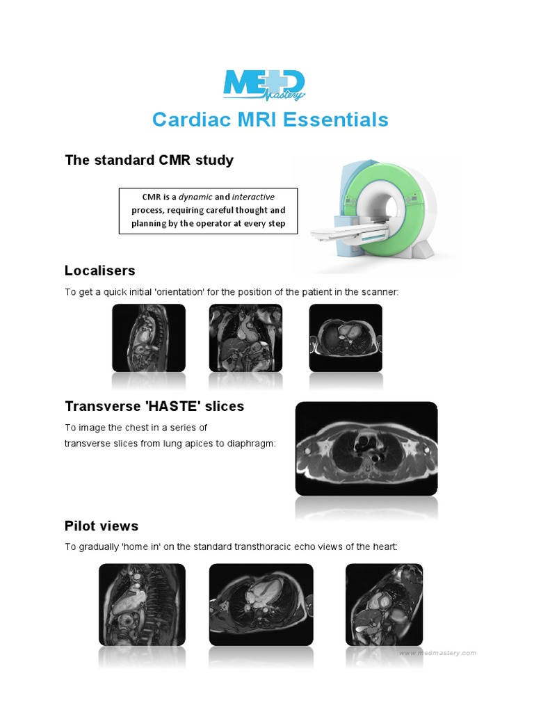 CMR Study: Anatomy and Standards | PDF | Science & Mathematics