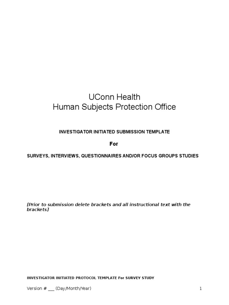 Survey Protocol Guide for Researchers | PDF | Survey Methodology ...