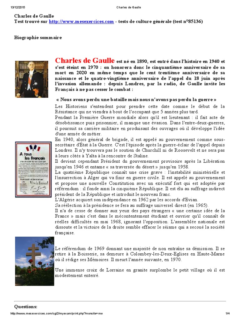 Charles de Gaulle | PDF