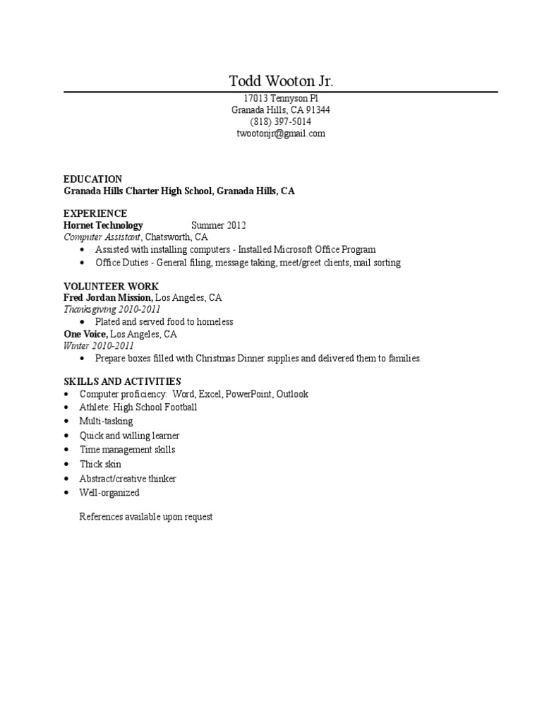 Todd Wooton JR - Resume | PDF | Social Science | Computers