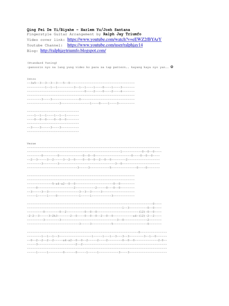 Meteor Garden Ost Fingerstyle Guitar TAB | PDF