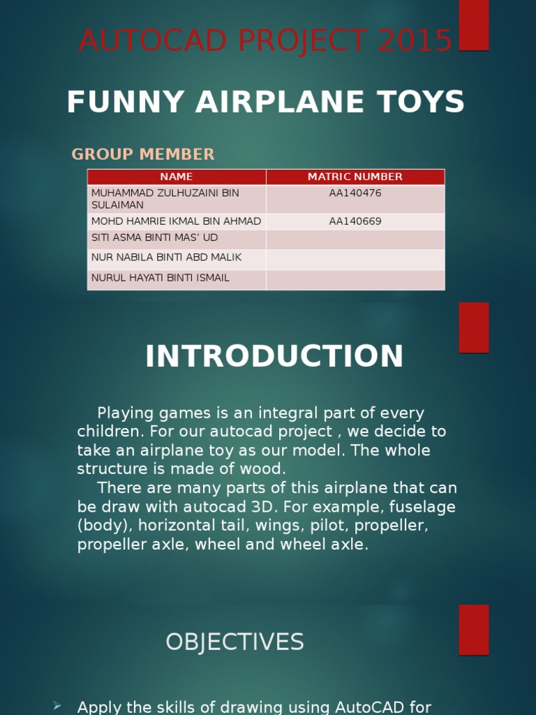 AutoCAD Airplane Toy Project 2015 | PDF | Art | Computers