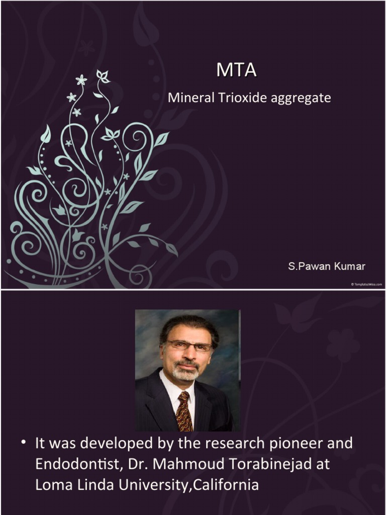 Mineral Trioxide Aggregate | PDF | Mouth | Dentistry