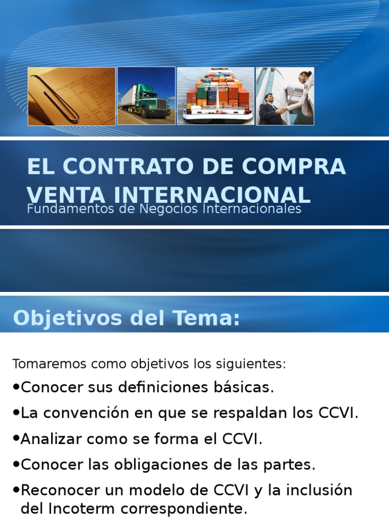 Contrato de Compra Venta Internacional | PDF | El comercio ...