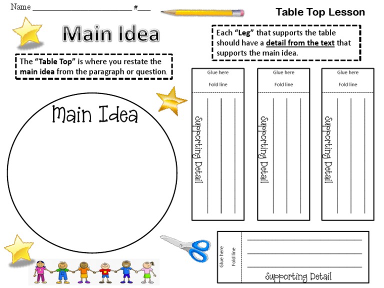Main Idea Student Table Top Lesson2 | PDF