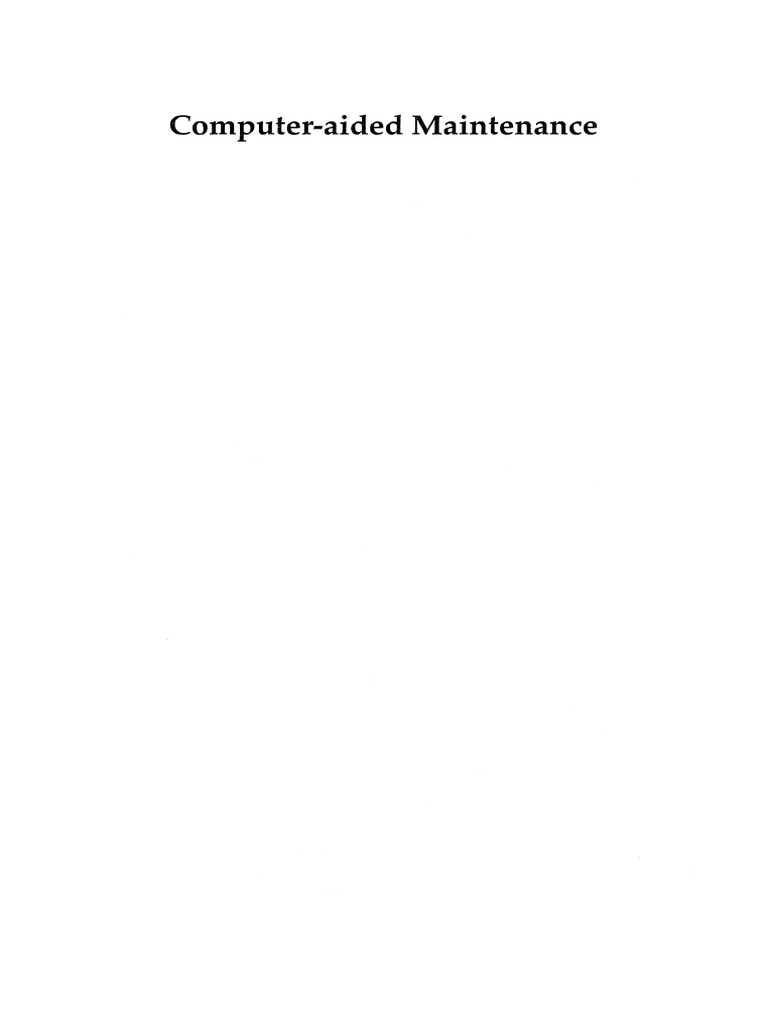 Computer Aided Maintenance | PDF | Production And Manufacturing ...