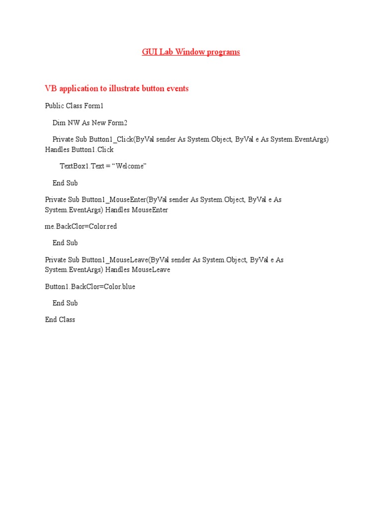 GUI Lab Window Programs | Download Free PDF | Filename | Computer Data