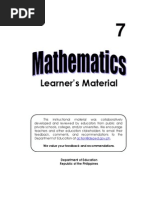 Kto12 Grade 7 Math q1 To q4 | PDF | Subtraction | Set (Mathematics)