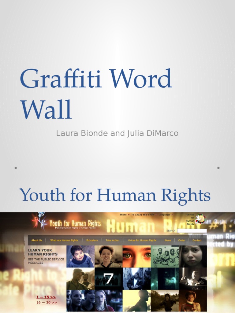 Graffiti Word Wall for Human Rights | PDF