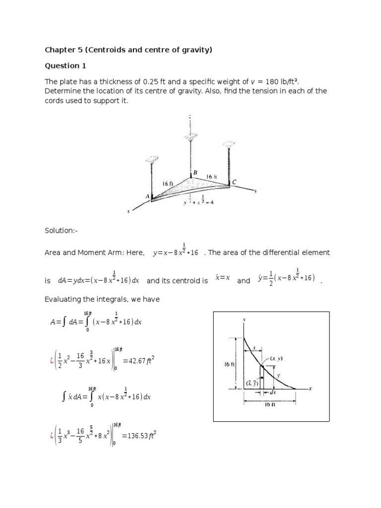 Centroids and Centre of Gravity | PDF | Mathematical Analysis | Geometry