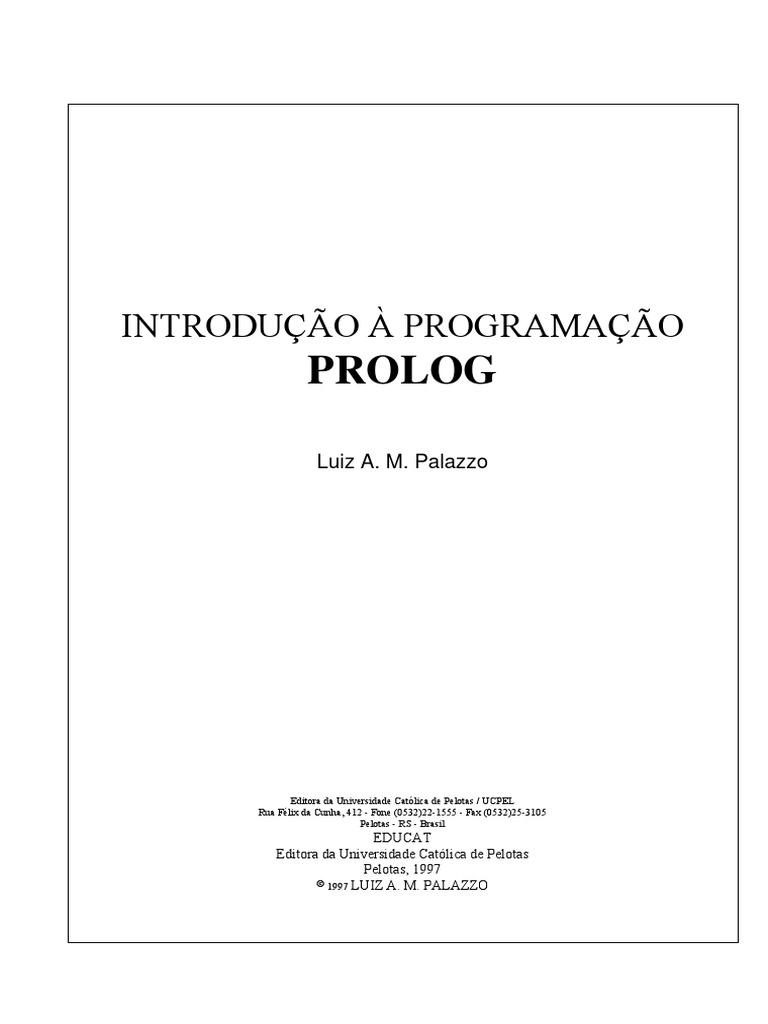 Introdução À Programação Prolog | PDF | Linguagem de programação ...