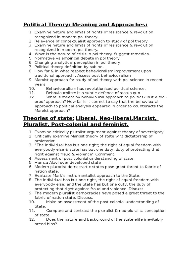 Political Theory: Rights and Resistance | PDF | Karl Marx | Liberalism