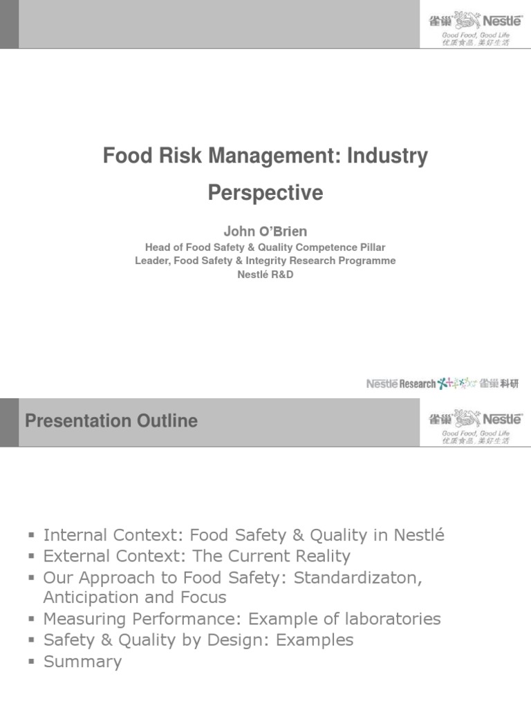 food risk management | Food Safety | Nestlé | Free 30-day Trial | Scribd