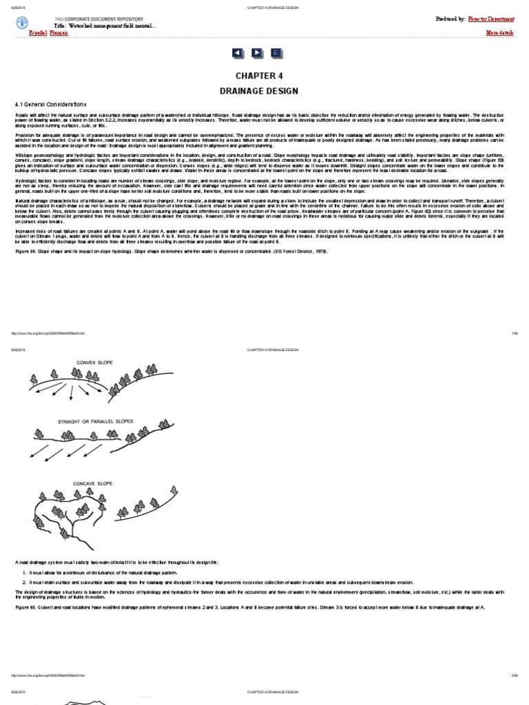 03 - Chapter 4 Drainage Design | PDF | Surface Runoff | Road