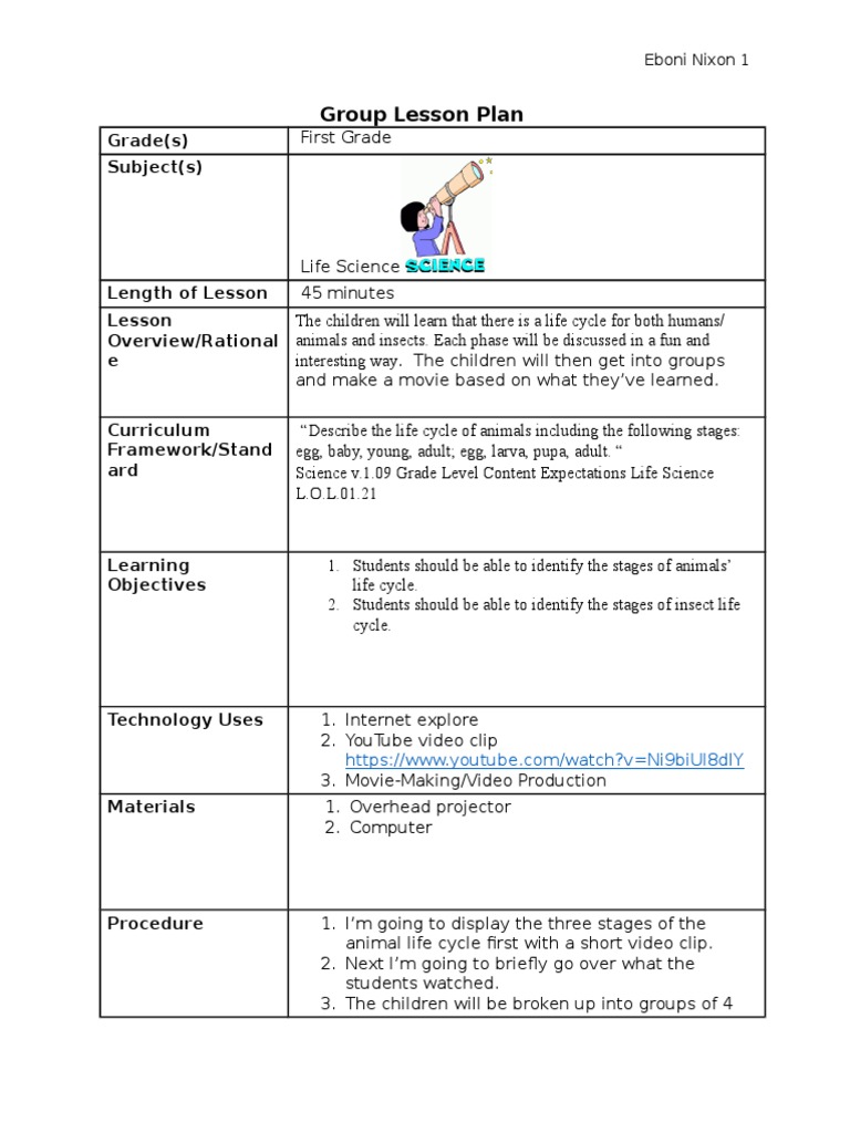 Group Lesson Plan: Grade(s) Subject(s) | PDF | Foreign Language Studies ...