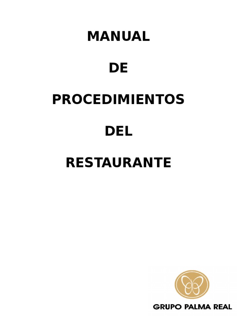Manual Restaurante | PDF | Calidad (comercial) | Alimentos