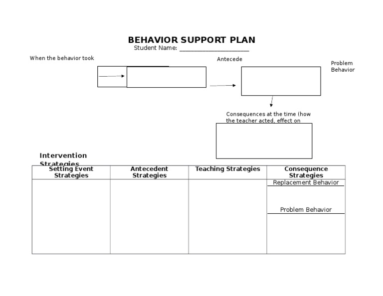Behavior Support Plan | PDF