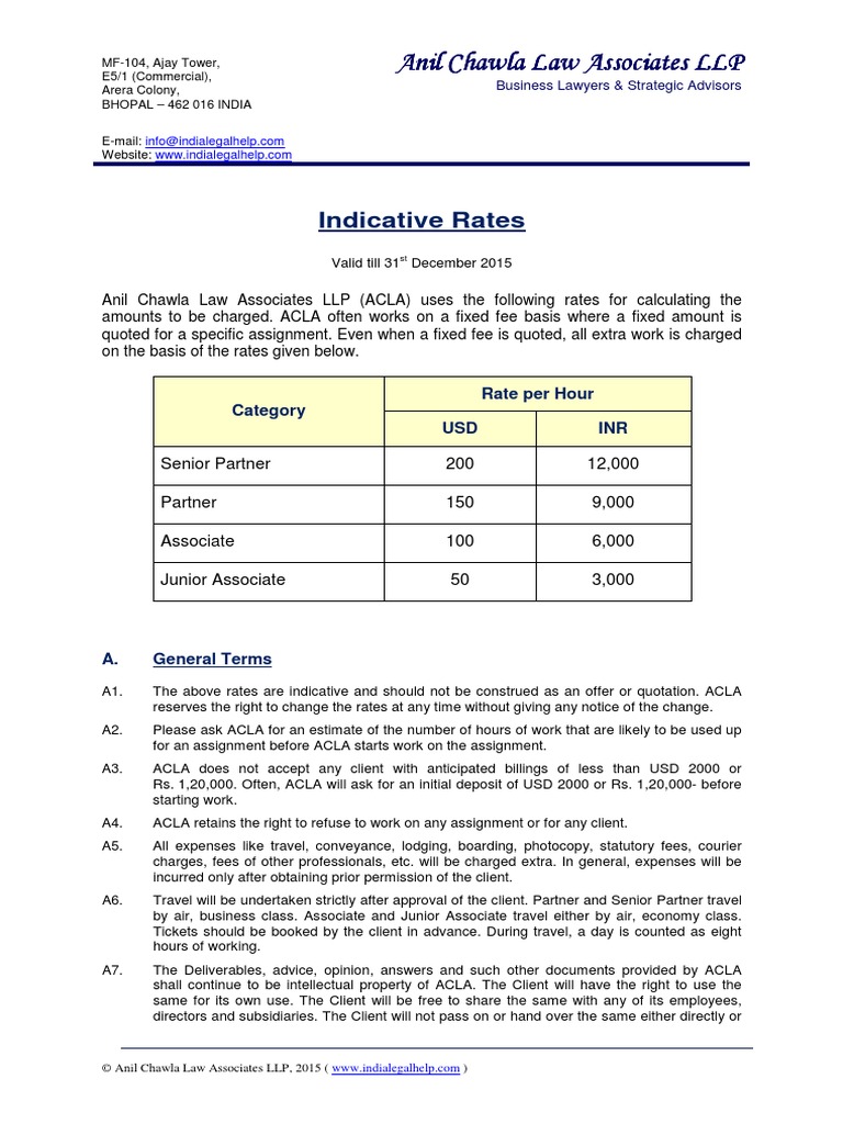 Indicative Rates | Download Free PDF | Invoice | Taxes