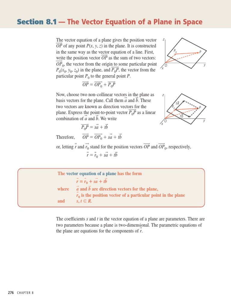Equations of Planes | Download Free PDF | Plane (Geometry) | Line ...