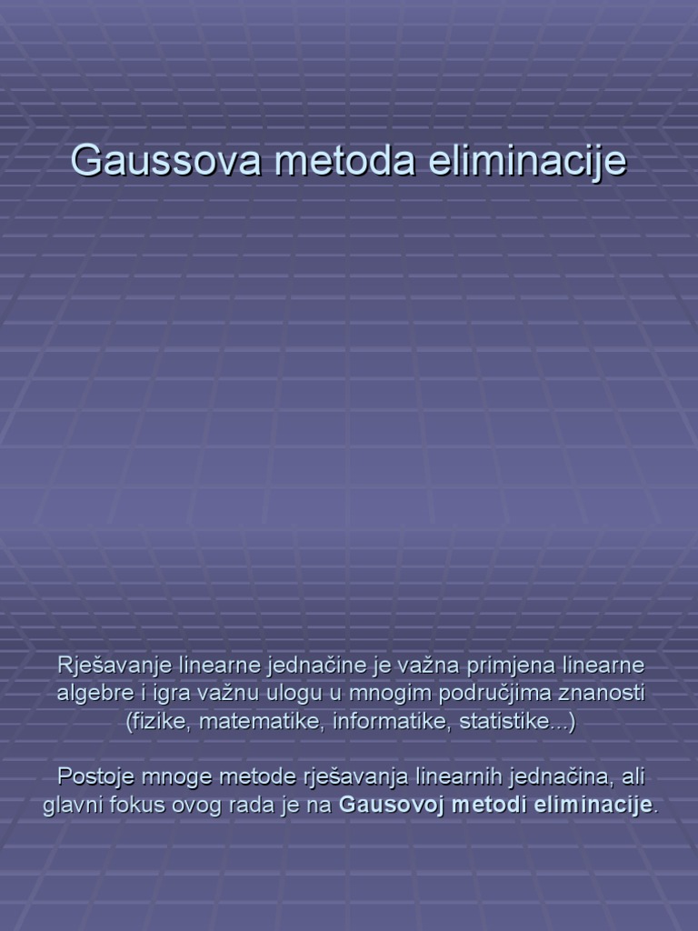 Gauss Methode of Elimintation-Math | PDF